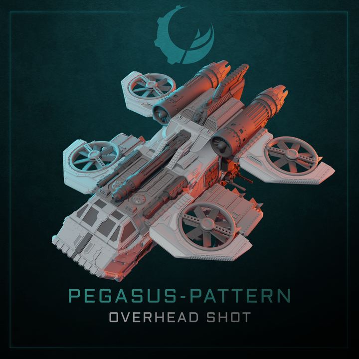 3D Printable Pegasus-Pattern Heavy Gunship by Maelstrom Designworks
